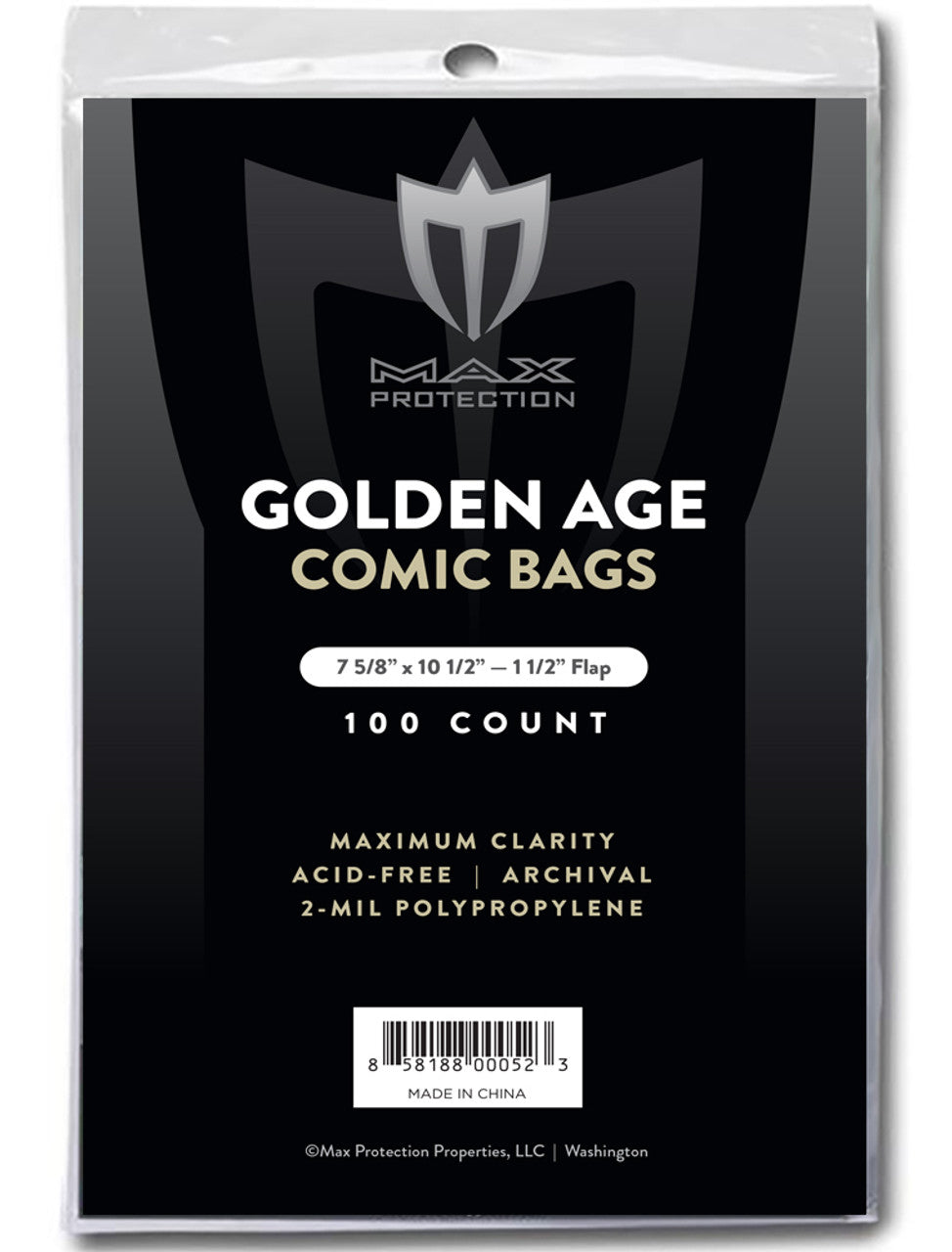 Golden Comic Bags - 100ct Pack – Columbia Sports Wholesale